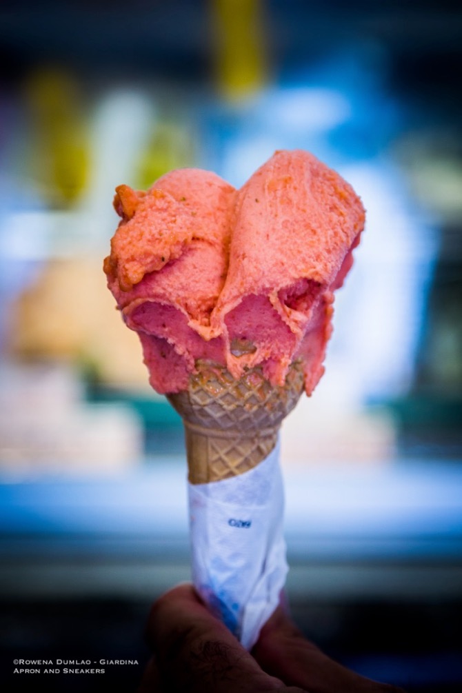 About...Strawberry and Red Pepper Gelato of Bar Della Darsena in ...