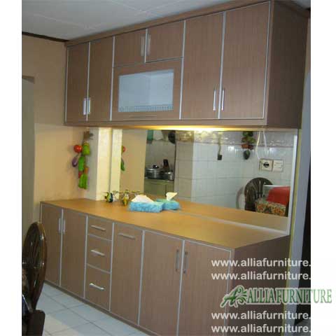 Kitchen set minimalis single line pine - Allia Furniture
