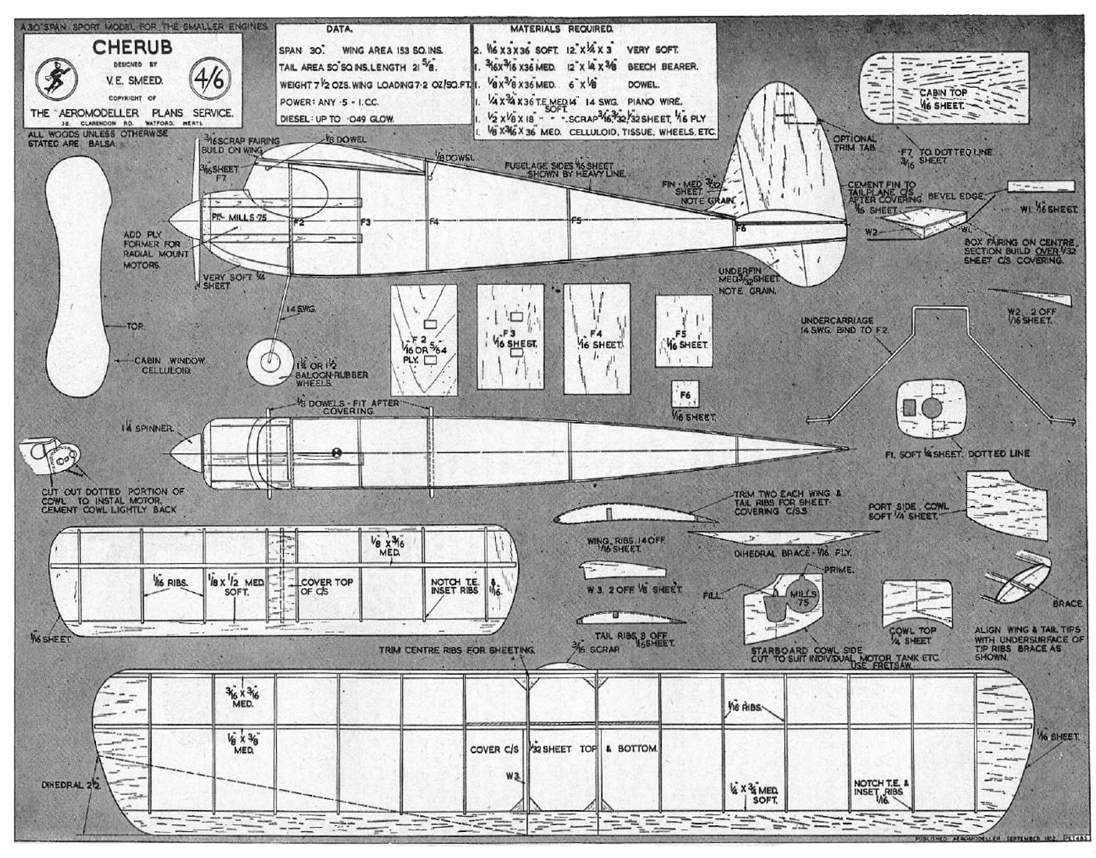 Volar Libremente - Free Flight Models Airplanes: CHERUB de Vic Smeed ...