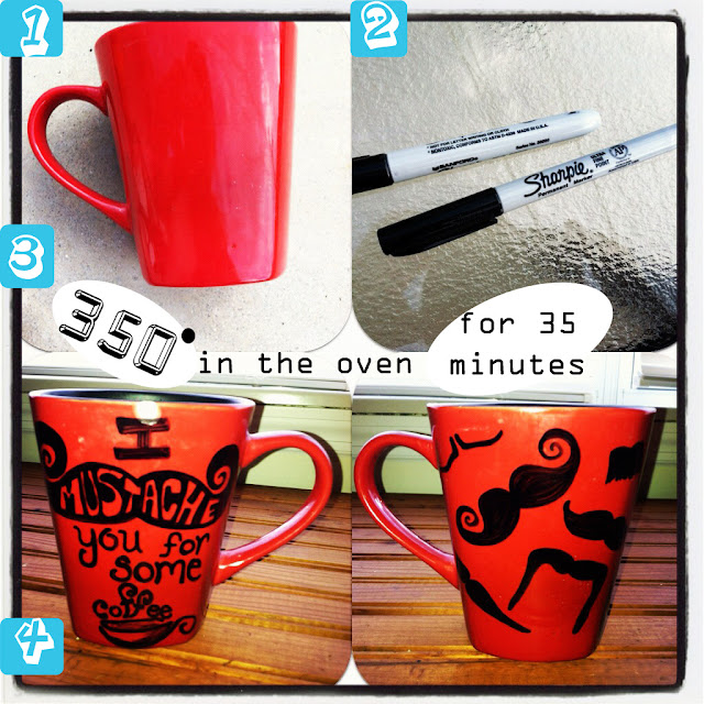 Sharpie Mustache Mug | RAEmae PEACE