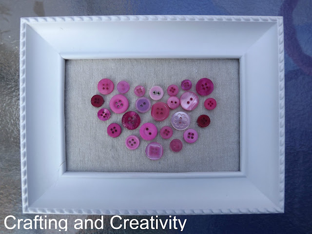 Crafting and Creativity: button heart frame