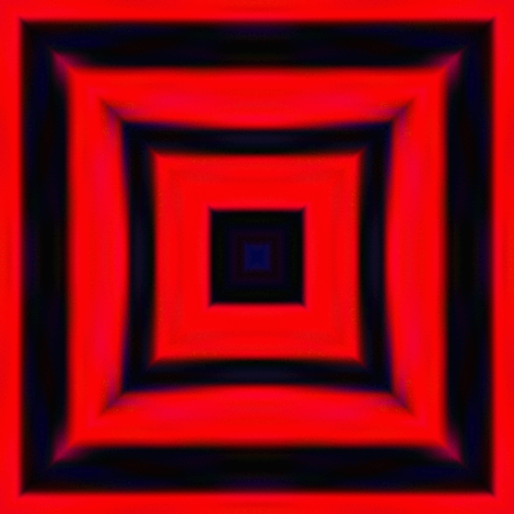 Red and Black Animation Illusions-- Where the square becomes concave ...