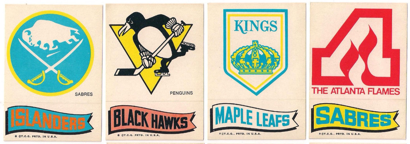 Cardboard on Ice: 1973-74 Topps Team Emblems Sticker Set