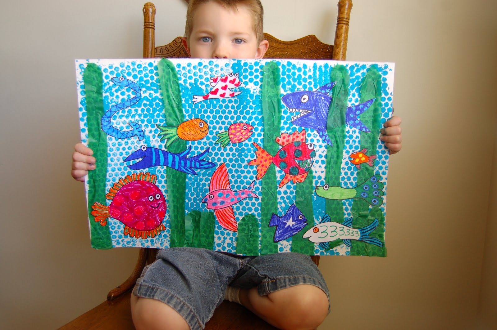 "Hooray For Fish" Mural ~ She's Crafty