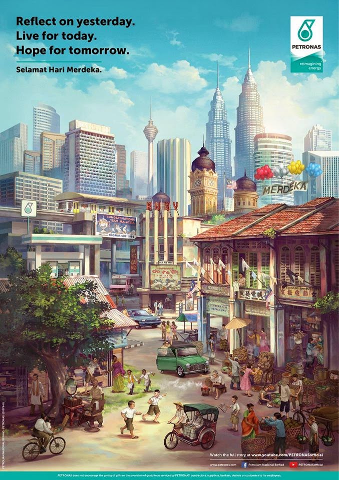 Kawasan Lynn Damya: Poster Ilustrasi Merdeka (Petronas) by Chong Fei ...