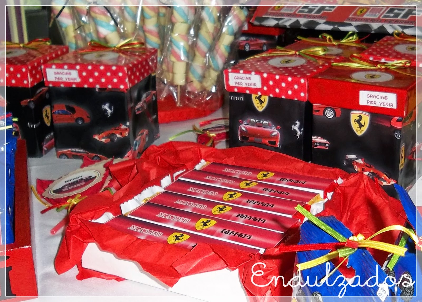 Endulzados Candy Bar Mesas dulces ambientadas: Ferrari Formula 1
