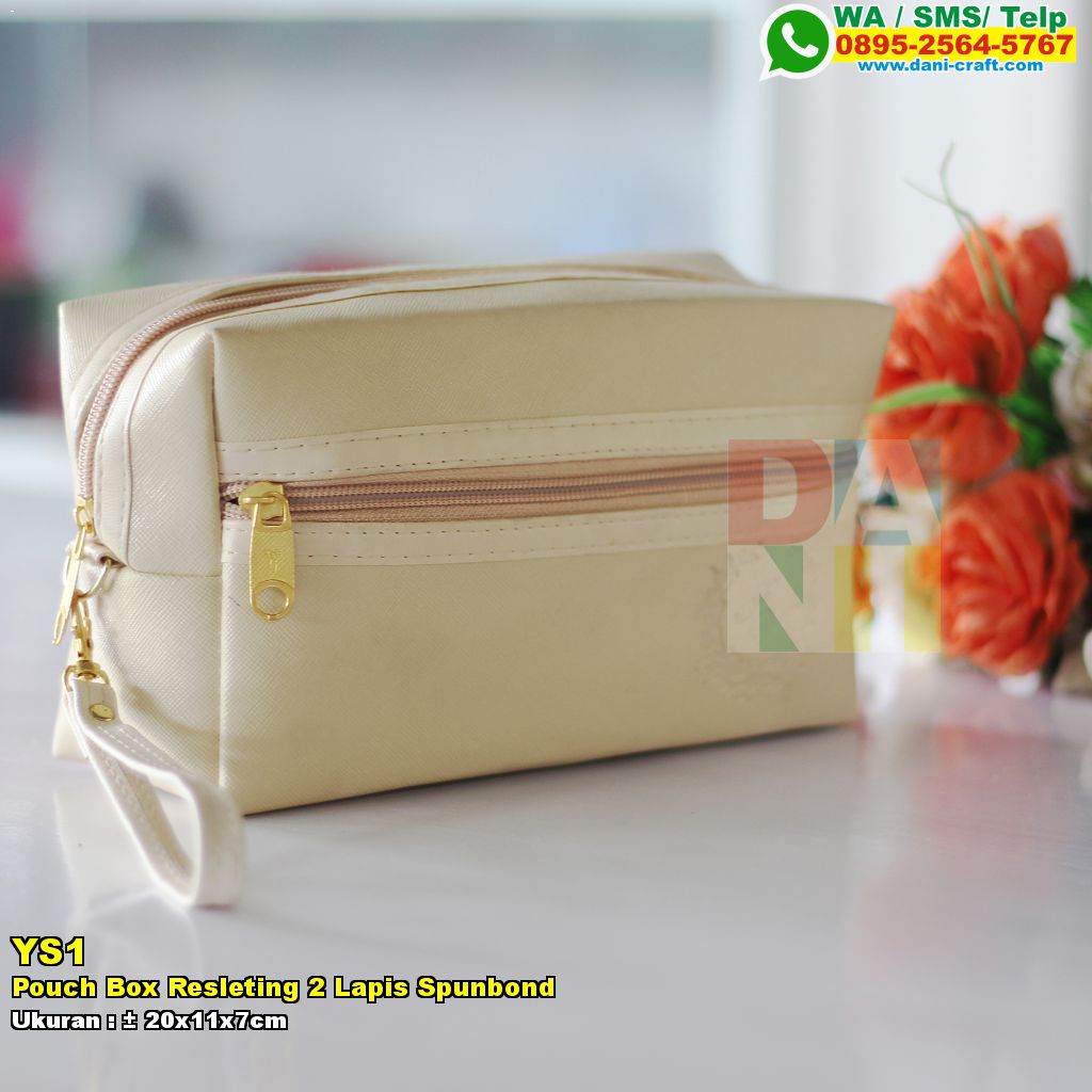 Pouch Box Resleting 2 Lapis Spunbond | Souvenir Pernikahan