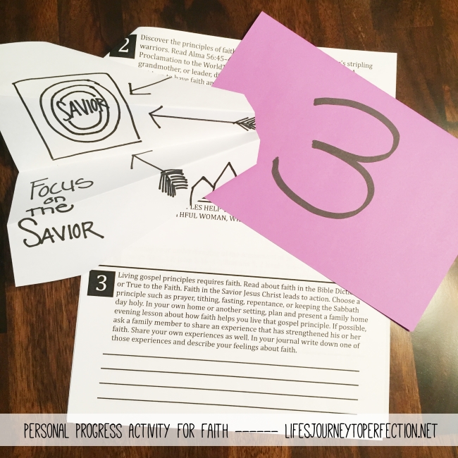 Life's Journey To Perfection: Young Women Personal Progress Activity ...