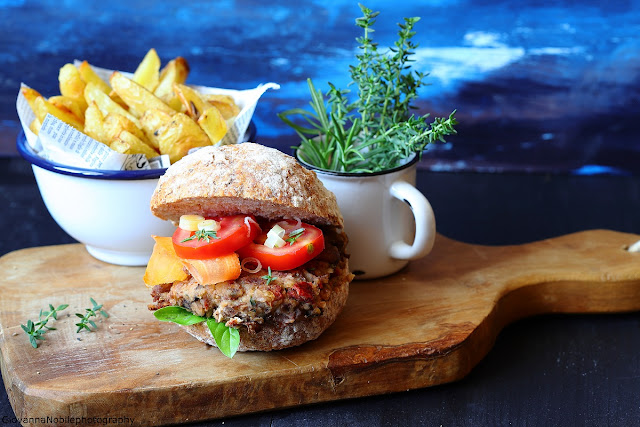 Hamburger vegano di fagioli e melanzane - la cuoca eclettica