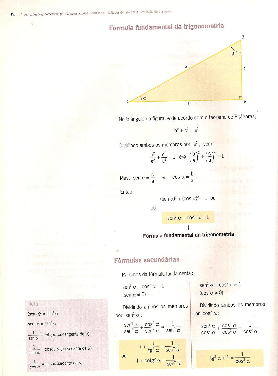 Trigonometria Formulas