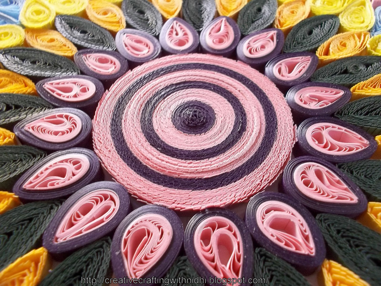 Being Creative in the world of Paper Crafting!!!: Quilled Rangoli!!!