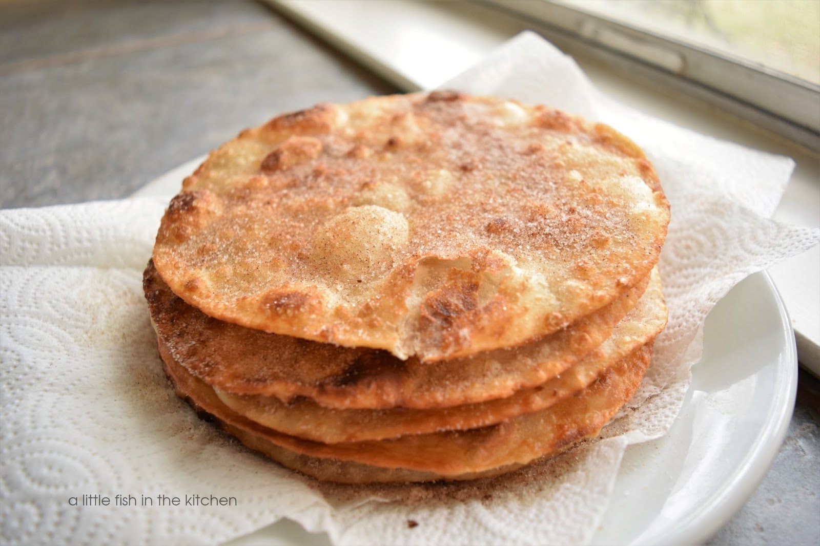 Mexican Buñuelos – Cinnamon and Sugar Fritters – A Little Fish in the ...