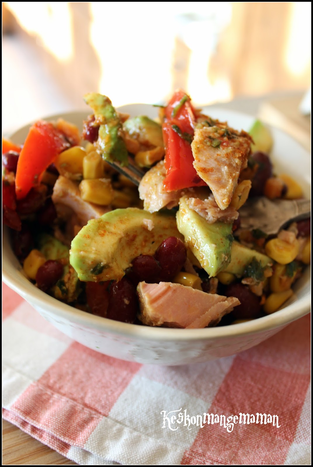 Keskonmangemaman?: Salade façon mexicaine au thon et à l'avocat