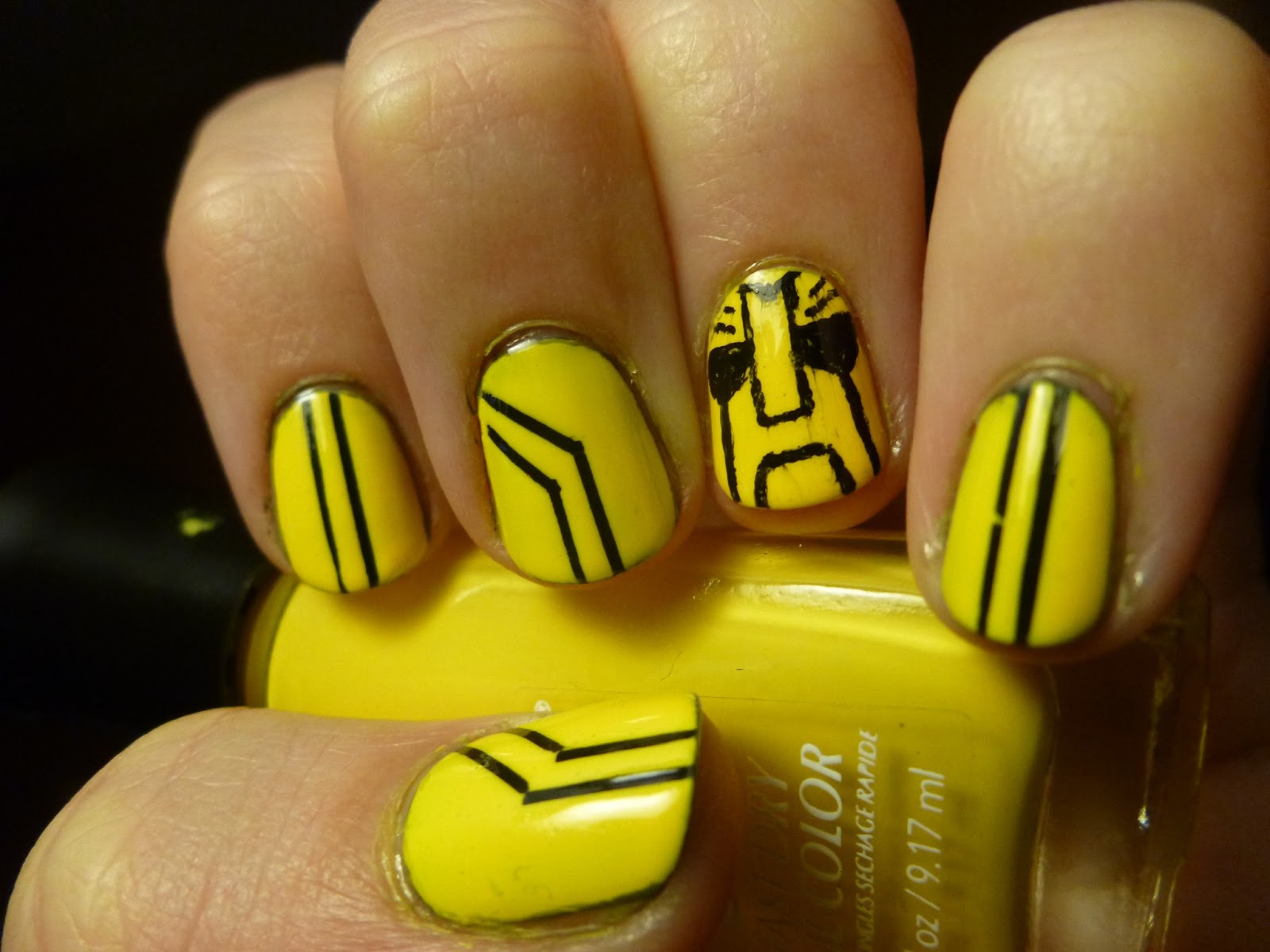 Adventures in Manicures: Bumblebee from Transformers!