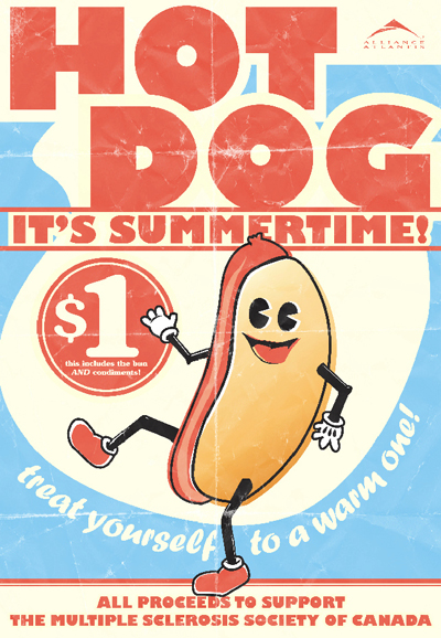 Rob McNeil: Alliance Atlantis - 'Hot Dog' MS Fundraiser Poster