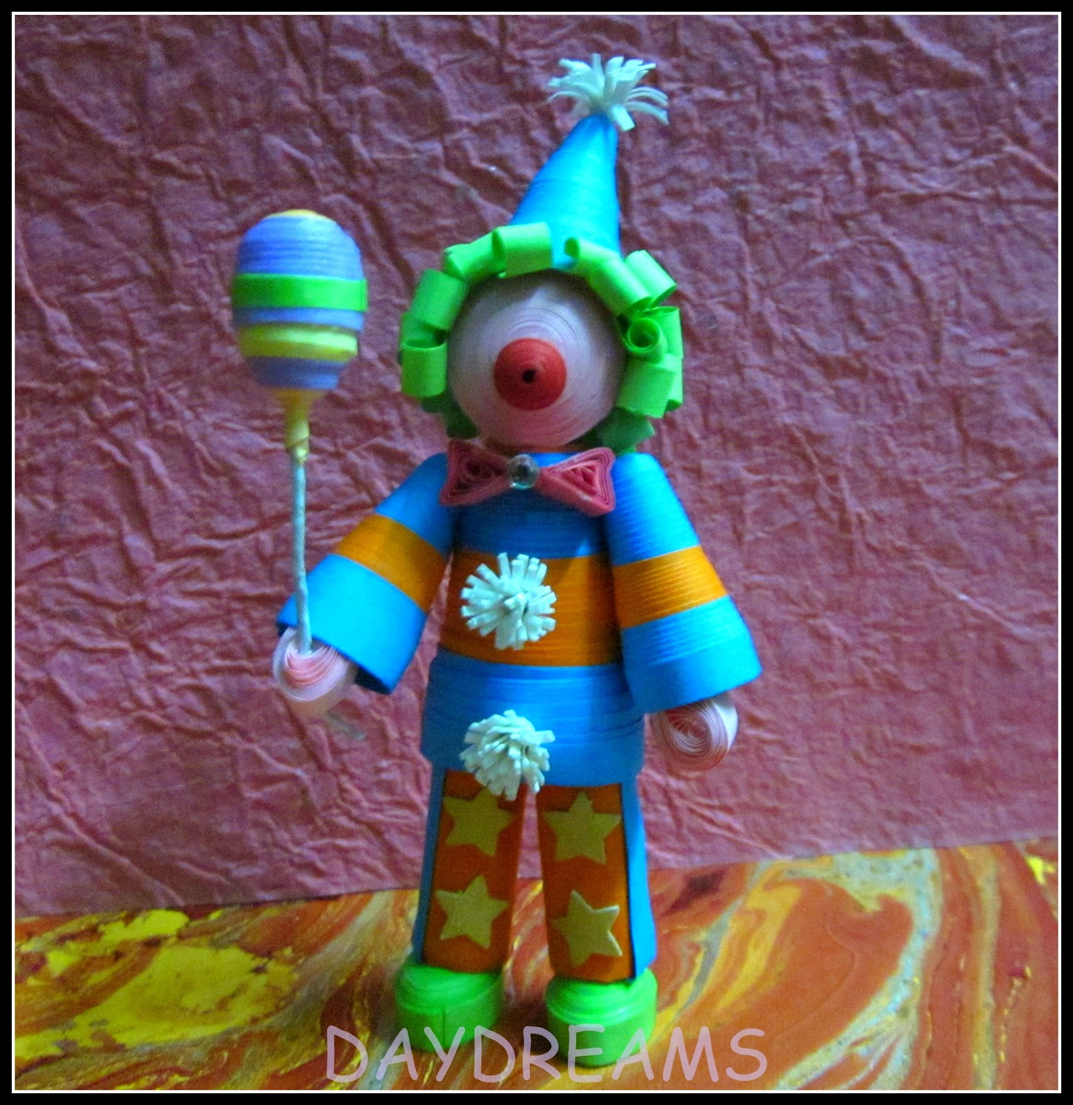 DAYDREAMS: Quilled miniature clown