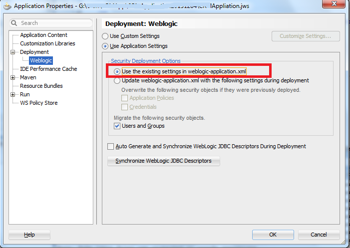 Java is Here: The loading of OPSS java security policy provider failed due to exception