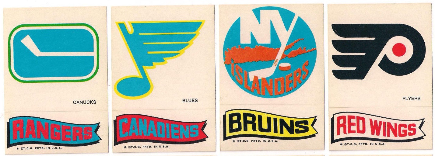 Cardboard on Ice: 1973-74 Topps Team Emblems Sticker Set