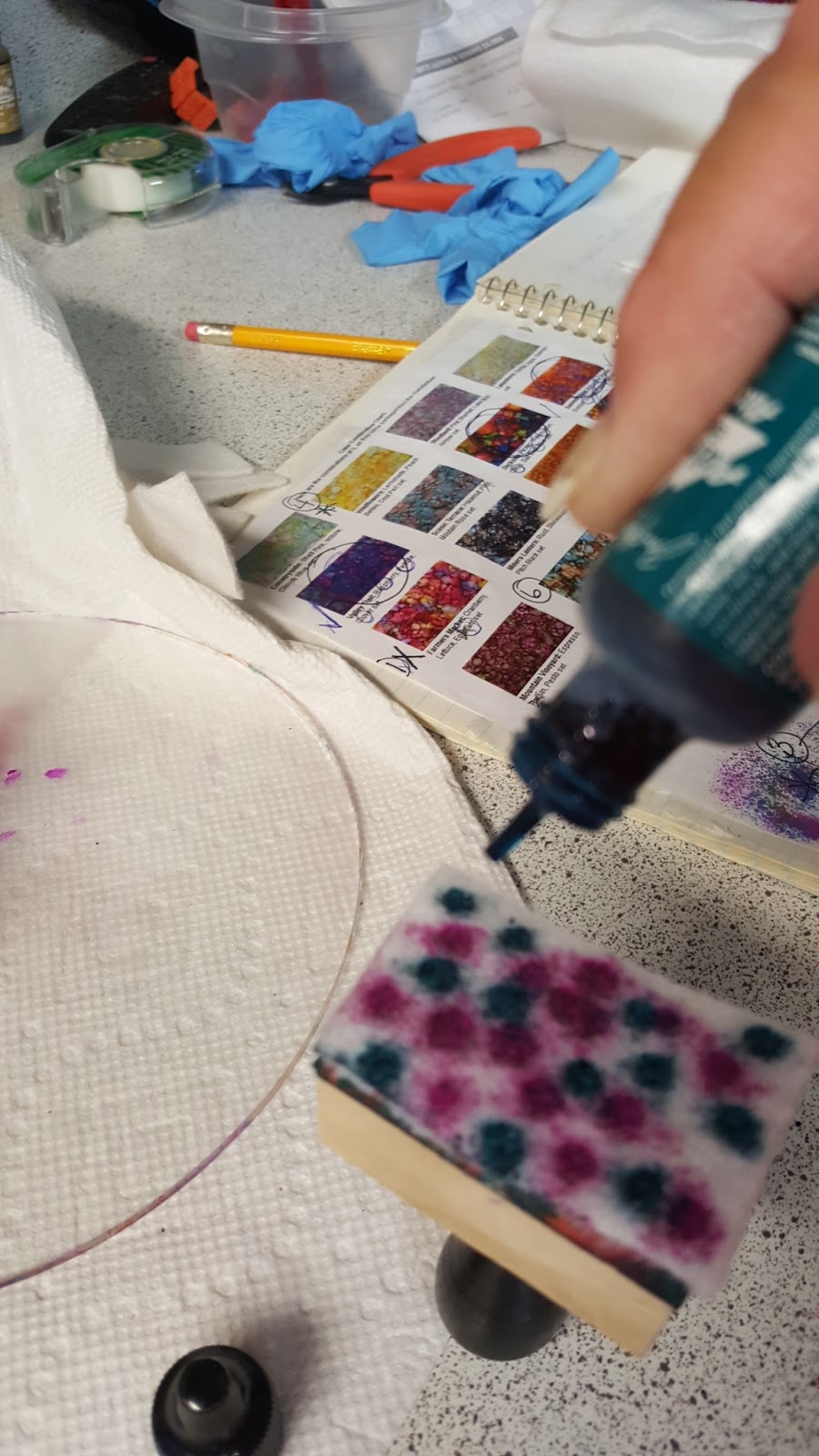 DEBORAHREAD.COM: Alcohol Inks on tempered glass - how to apply and seal