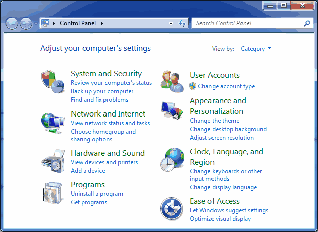 How to open the Control Panel - Useless Computer
