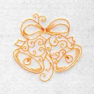 Redwork Bells Embroidery Design - 50 - embroiderylovely