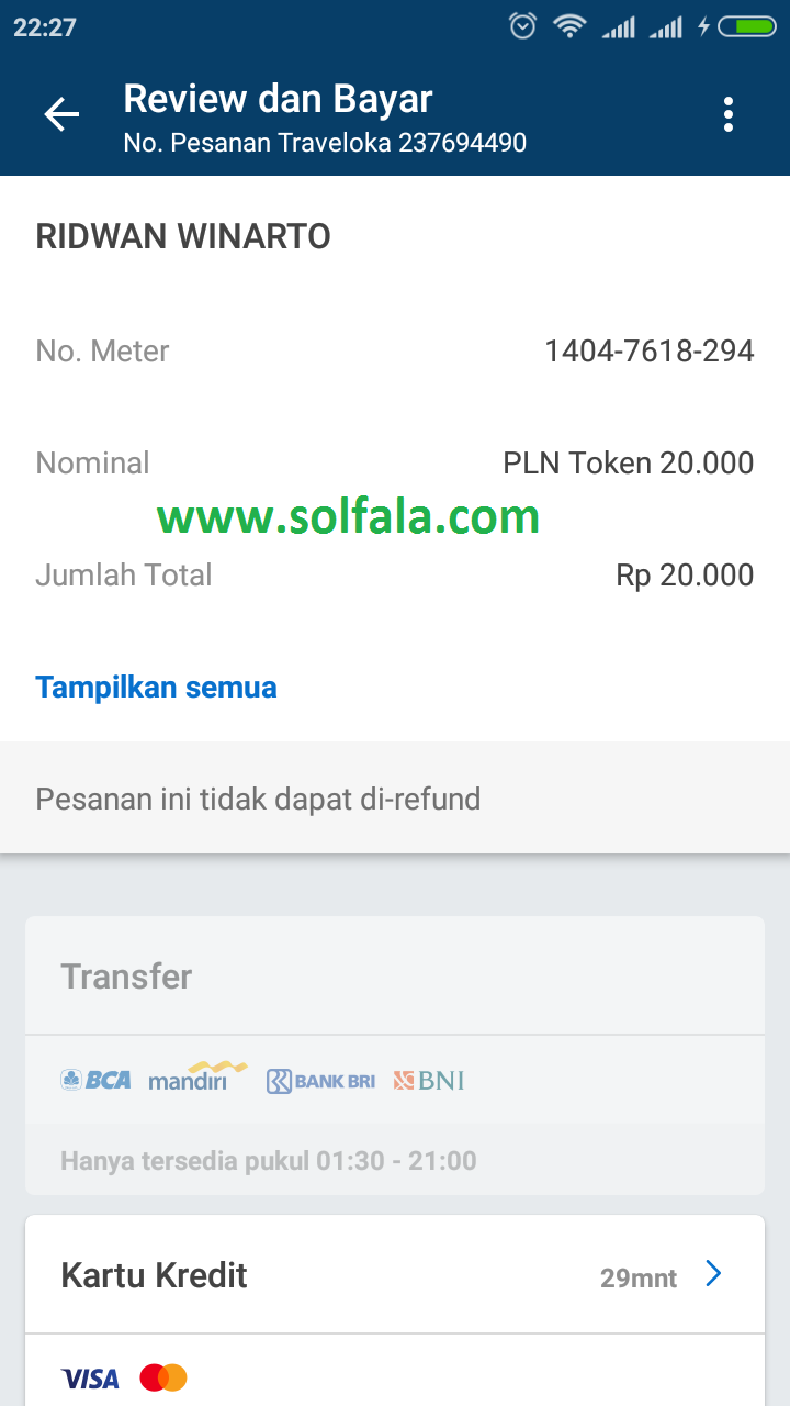 Cara Beli Pulsa Token Listrik di Traveloka | Nanapedia