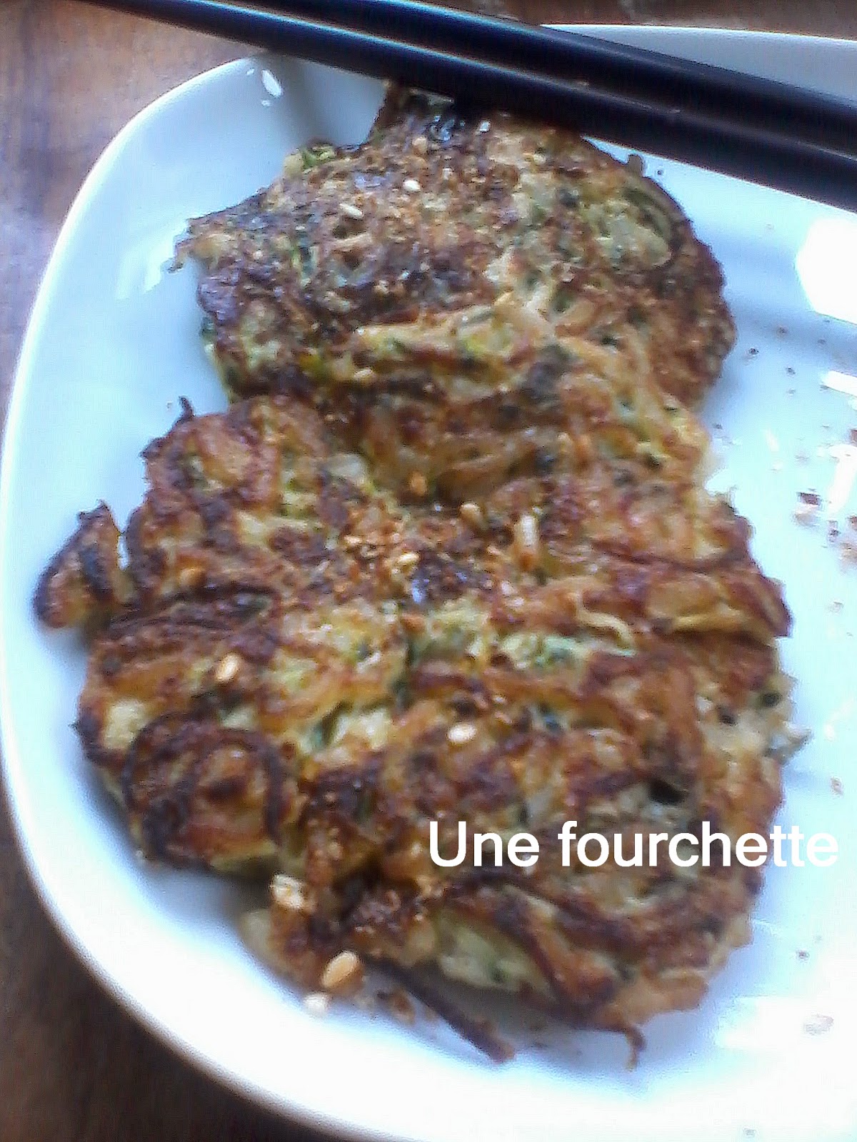 Mes Galettes de riz, courgettes et menthe: saveurs asiatiques