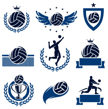 Kumpulan Desain Logo Club Bola Voli Vector CDR