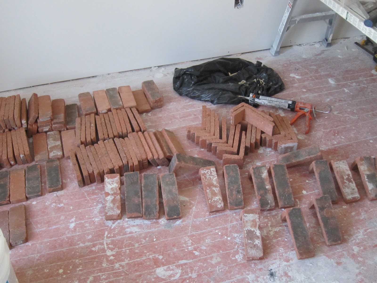 Adventures at 1628: How to: Create a "Brick" Chimney