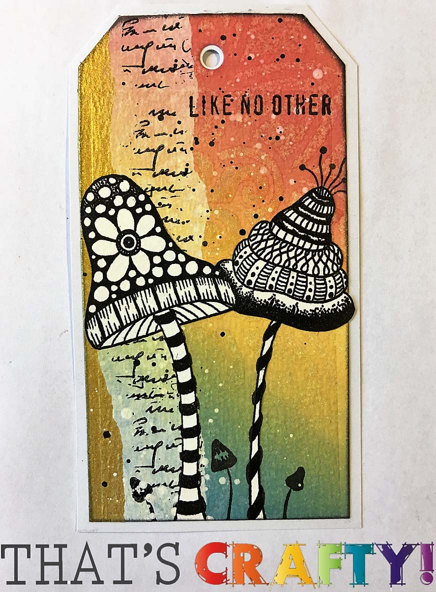 Quick and Easy Mixed Media Tag by Melina Dahl - That's Crafty!