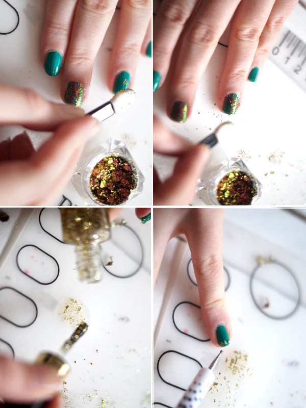 Nail art pailleté pour les fêtes | Chicas de revista - Blog Bordeaux
