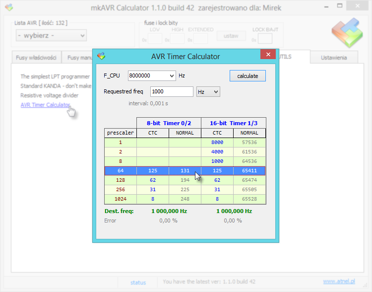 mikrokontrolery avr język c, poradniki, kursy video - eagle: AVR Timer ...