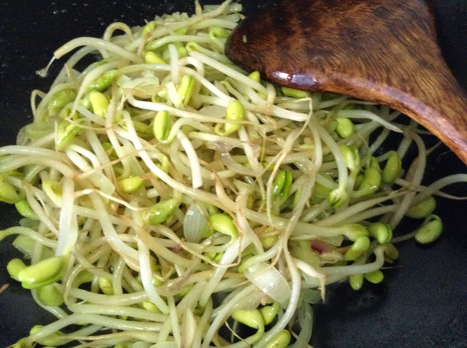 Simply Cooking and Health: Rainbow Bean Sprouts Stir-fry and Soy bean ...