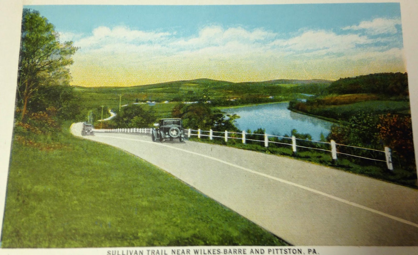 1921 Sullivan Trail Postcard from Wilkes Barre, PA to Watkins Glen, NY ...