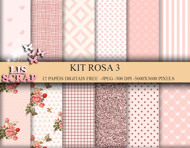 LIS SCRAP: papel digital rosa 3