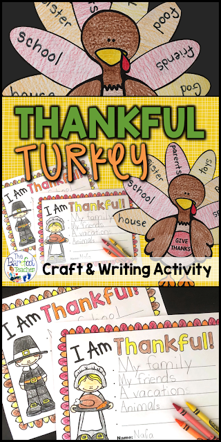 Thanksgiving Turkey Craft & Writing Sheets | The Barefoot Teacher