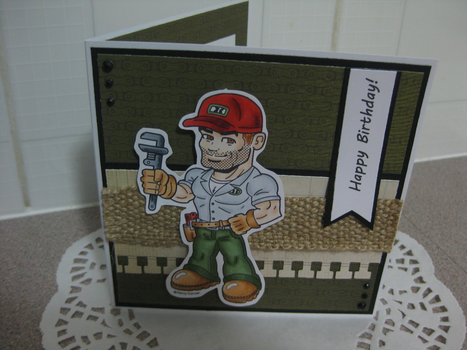 Angel Handmade Papercraft: Handyman Birthday Card