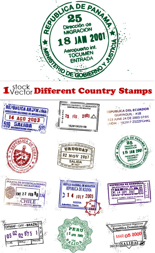 Free Download Do You Want! Heroturko: Different Country Stamps Vector