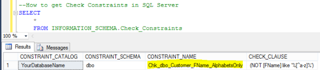 Welcome To TechBrothersIT: How to Create Check Constraint on Single ...