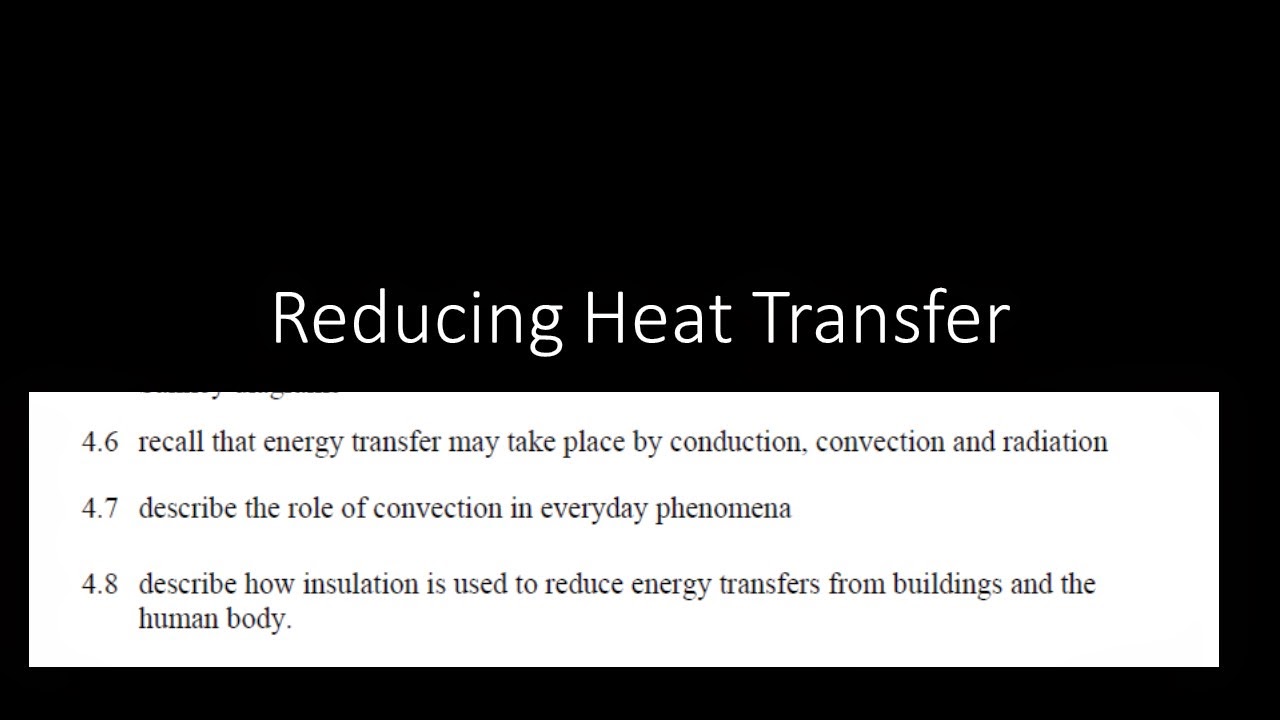 iGCSE Physics: Insulation and Heat