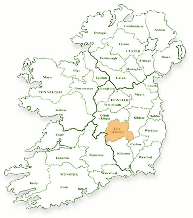 Laois Map Region City - Map of Ireland City Regional Political