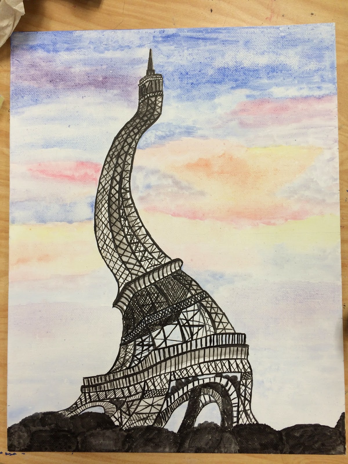 AP Art: Distorted Eiffel Tower