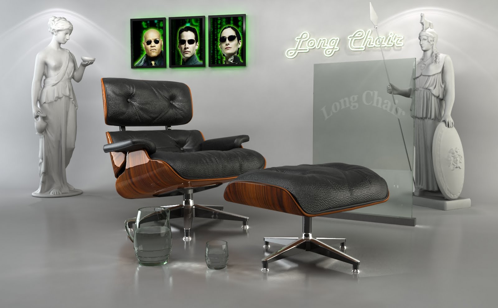 InfoArq-3D: Lounge Chair - Imagen de estudio