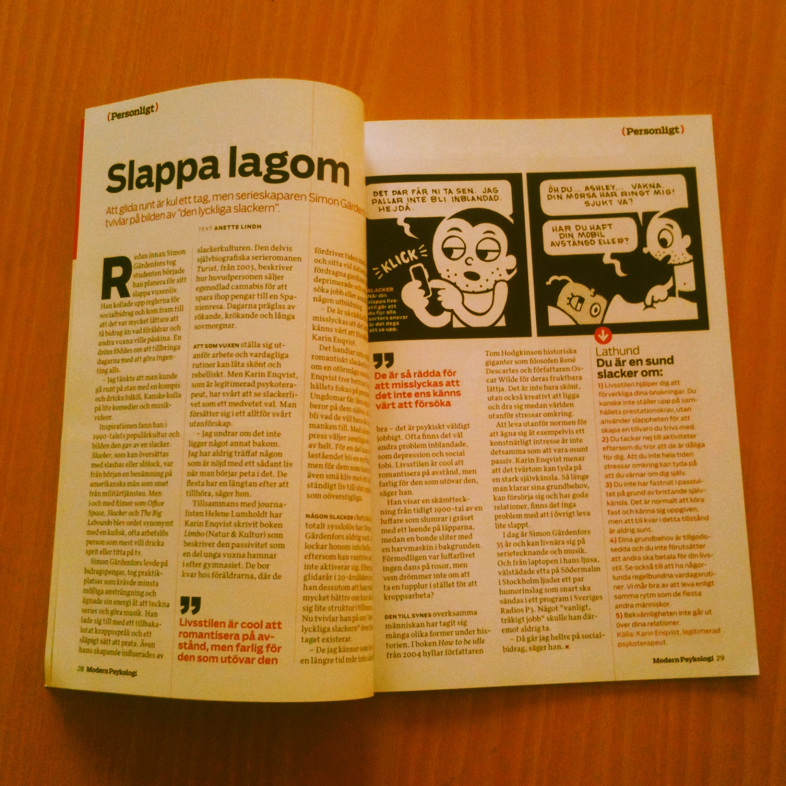 Simon Gärdenfors: Jag är med i Modern Psykologi