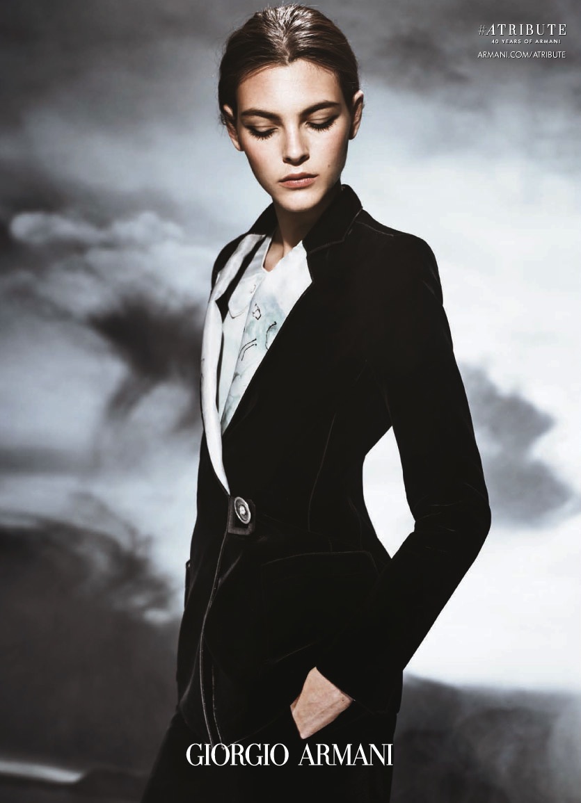 Ad Campaign: Giorgio Armani Fall/Winter 2015.16: Vittoria Ceretti ...