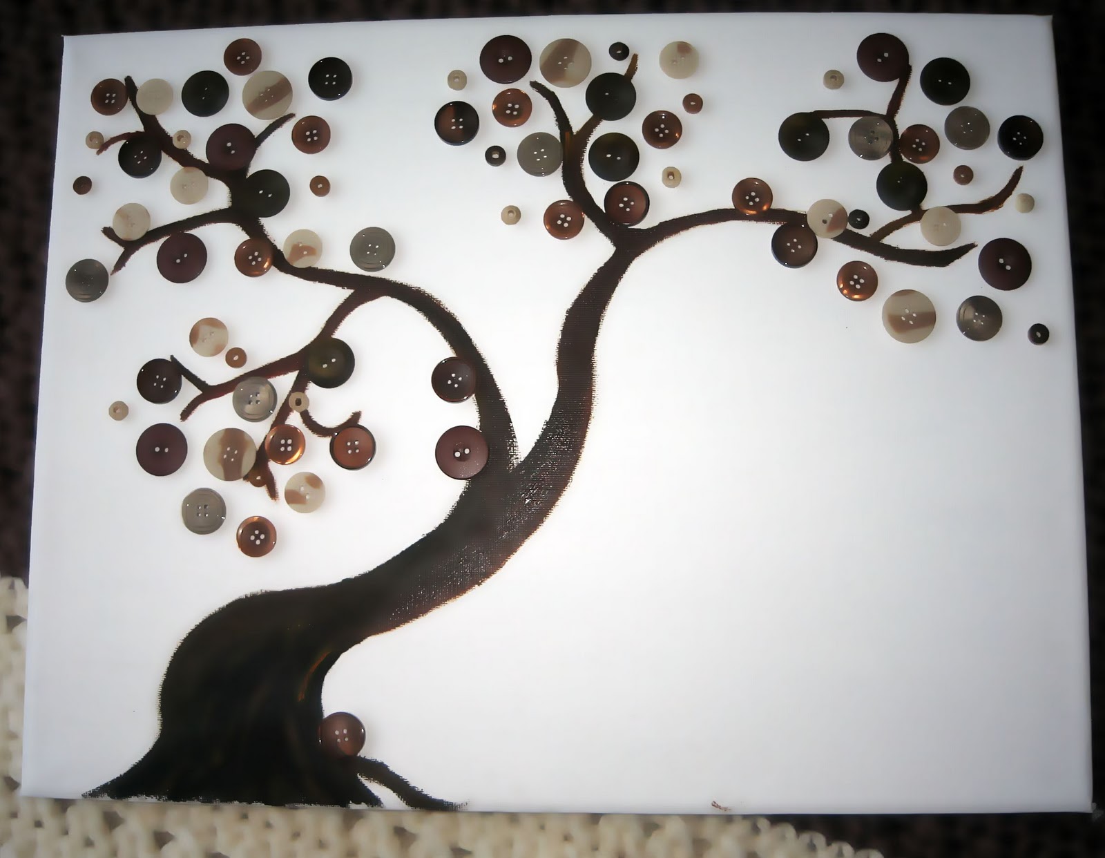 Lily Gets Crafty: Making a Button Tree!