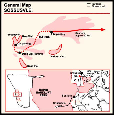 Namibia by car. From Walvis Bay to Sesriem - Sossusvlei.