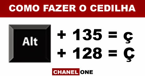 Como fazer cedilha Ç - maiúsculo e minusculo