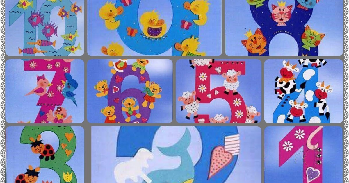 decorated number for kids - crazzy craft