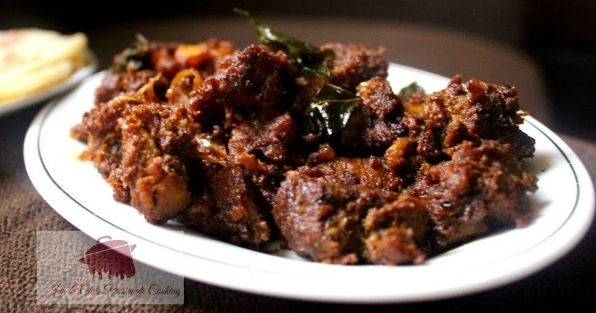 Naadan style Beef ularthu with thengakothu (Keral style Beef fry with ...